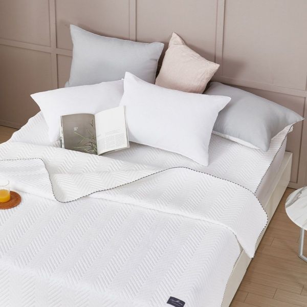 hplusmall 더크린 파스텔 쉐브론 무봉제 스프레드 SS화이트[WB74 - 핫트랙스