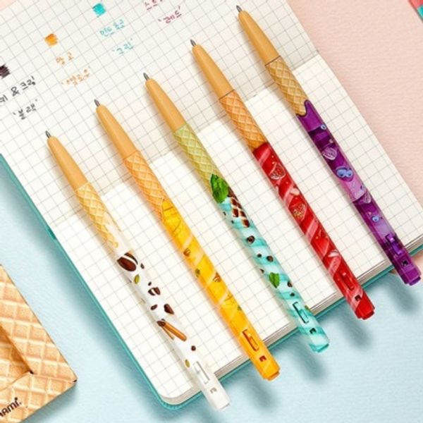 hplusmall 모나미 153 아이스크림 볼펜 0.5mm 5색 세트 O - 핫트랙스
