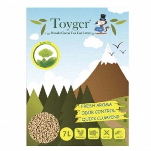 hplusmall 편백나무 녹차 고양이 모래 7L 1P 애묘 화장실 - 핫트랙스