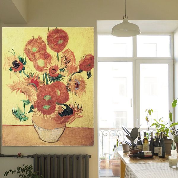 hplusmall 반고흐 패브릭 포스터 해바라기B L(W968CF6) - 핫트랙스