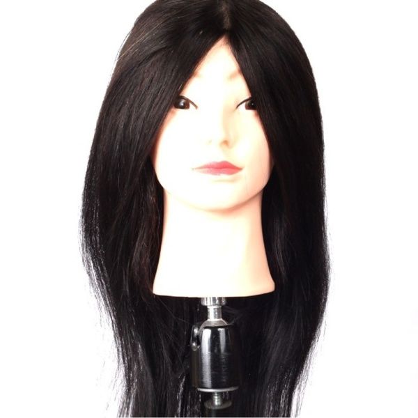 hplusmall 헤어 미용실 마네킹 통 가발 연습용 인모 90% 17인 치 - 핫트랙스