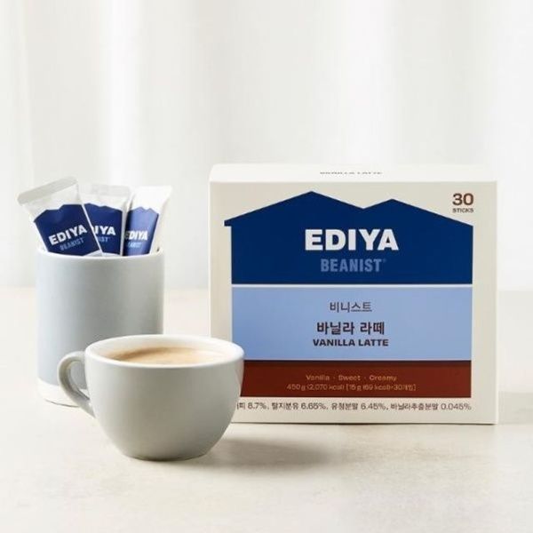 hplusmall 쿨샵 이디야 비니 스트 달콤 바닐라라떼 15g 30T - 핫트랙스