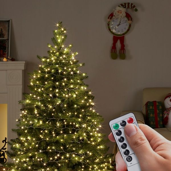 shoppingplan [은하수] LED 1000구 USB 지네 전구 25m 웜색 리모컨 - 핫트랙스