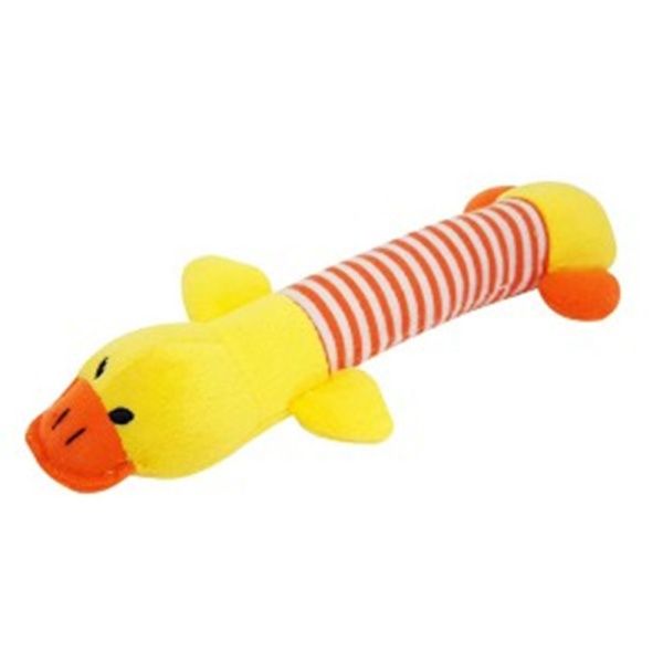 hplusmall D17 애견 봉제 인형 오리 길쭉이 삑삑이 장난감 - 핫트랙스
