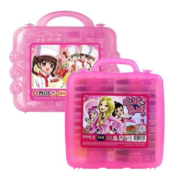 hplusmall 동아 크레파스24색(핑크) W7E4C11 - 핫트랙스