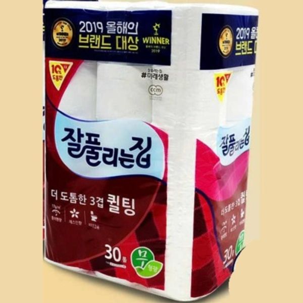hplusmall 도톰한 3겹 화장지 30롤 고급화장지 화장실화장지 - 핫트랙스