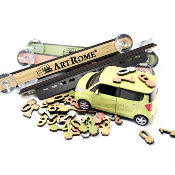 hplusmall 모던하고 세련된 디자인 3D 우드 주차번호판 4컬러[W7 - 핫트랙스