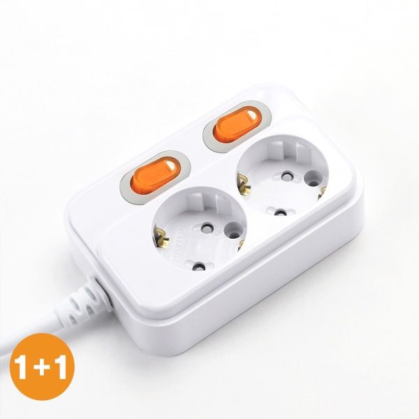 ijung 1+1 현대 멀티탭 개별 절전형 2구 3M - 핫트랙스