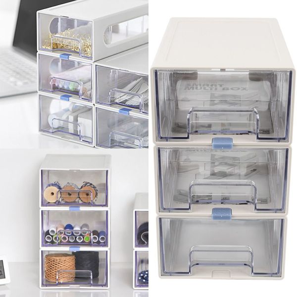 hplusmall 3단 멀티박스 데스크정리함 WCCD6A9 - 핫트랙스