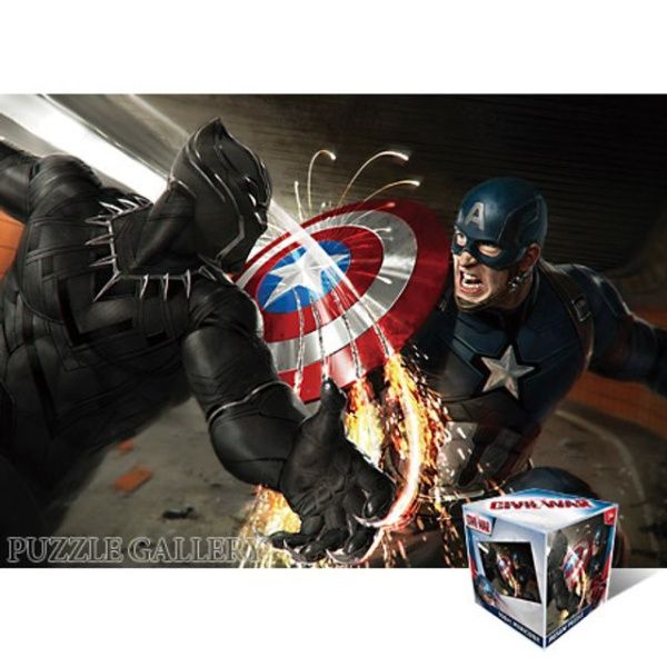 hplusmall 직소퍼즐 - 108조각 블랙팬서vs캡틴 (미니퍼즐) - 핫트랙스