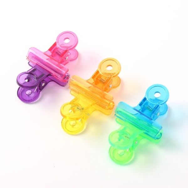 shoppingplan 컬러 플라스틱 불독 클립 6p 서류집게 - 핫트랙스