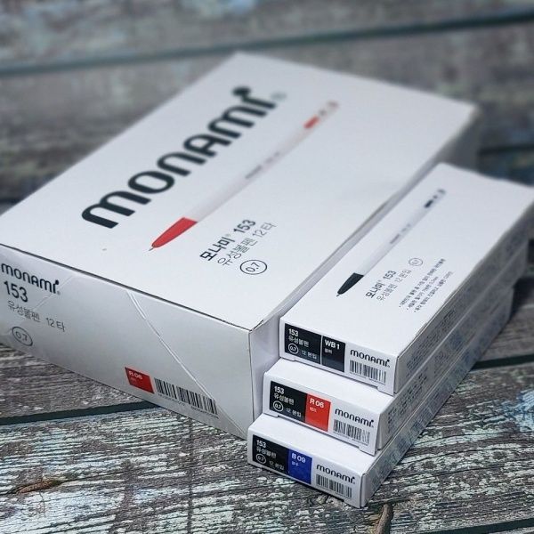 hplusmall 모나미 BP 153 유성볼펜 0.7mm 1Box(144자루)[WC6E7A3 - 핫트랙스