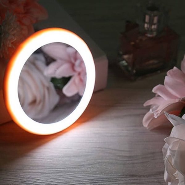 hplusmall DGITEM 미니 LED 손거울 콤팩트 화장거울 조명거울[W8 - 핫트랙스