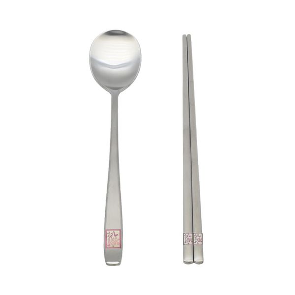 hplusmall 대명 전통무늬 홍 수저세트 1P(WE1FA68) - 핫트랙스