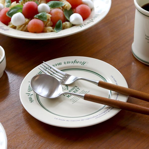 kitchen malling 파밍스 마켓 레터링 접시, 플레이트 16cm 2type 택1 - 핫트랙스