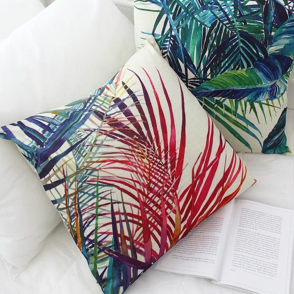 shininghome 러프 소파 쿠션커버 45x45 아레카야자 B 2P - 핫트랙스