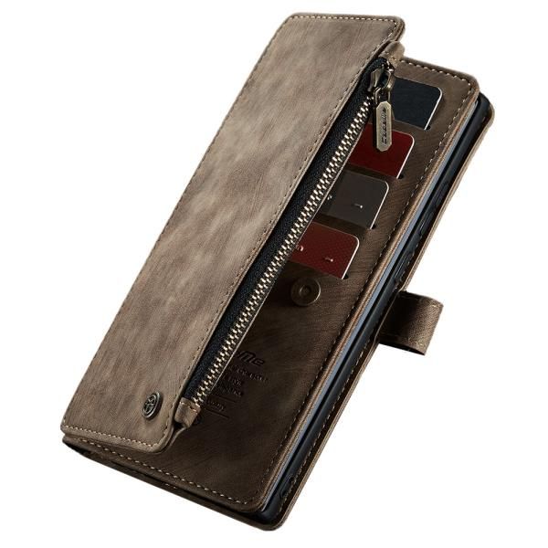 VERAX 갤럭시와이드6 3단월렛 지갑 레트로 가죽 케이스 P616 - 핫트랙스