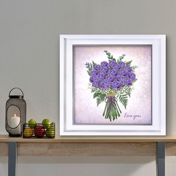 hplusmall 5.보라장미 꽃다발_M23 정사각30(WC0020F) - 핫트랙스