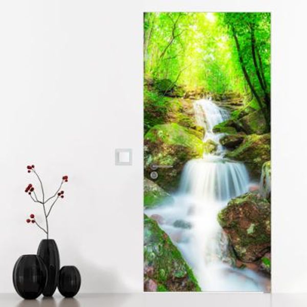 ggoomim ga416-햇살아래폭포수_현관문시트지 - 핫트랙스