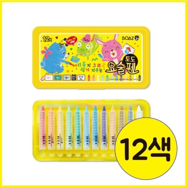 hplusmall 12색 토도 마커 만능 크레파스 색연필 - 핫트랙스