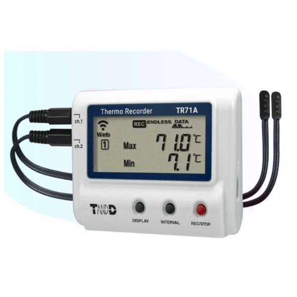 hplusmall 2채널온도기록계 TR-71wb -40~110도(TR-0106센서)무선 - 핫트랙스