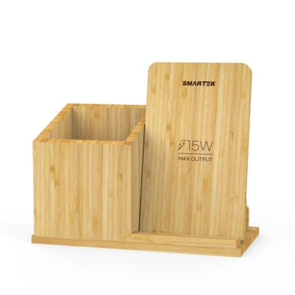 hplusmall 후니케이스 스마텍 뱀부 우드 연필통 무선 충전기[WDA - 핫트랙스