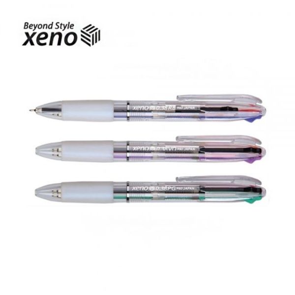 hplusmall 2500 제노3색볼펜 멀티펜 다색펜 0.38 0.5 0.7 1자루[ - 핫트랙스