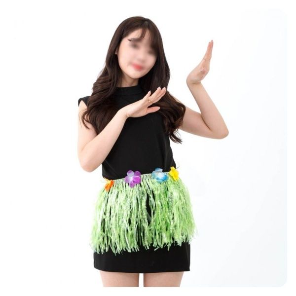 hplusmall PWM-DK 하와이훌라스커트수술치마(30cm)그린 - 핫트랙스