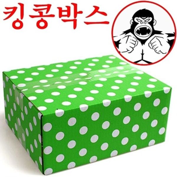 hplusmall 킹콩박스 350x230x100 그린 땡땡이 1묶음(50장) 국산 - 핫트랙스