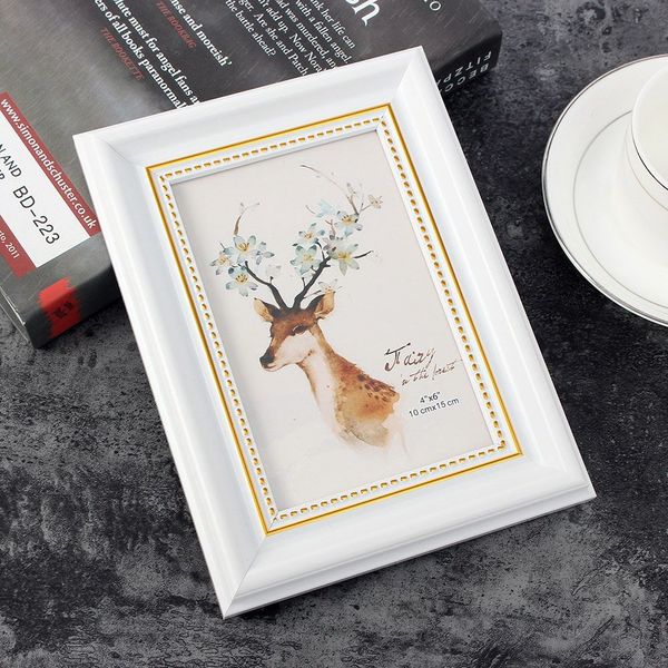 hplusmall 사진 액자 흰색 인테리어액자 2p 4x6(WEAD5C4) - 핫트랙스