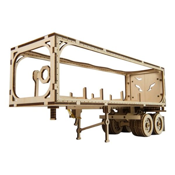 hplusmall 138피스 목재 입체퍼즐 - 유기어스 헤비 트럭트레일러 - 핫트랙스