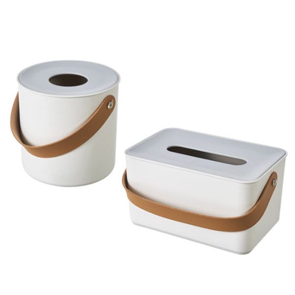 everyhome 인테리어 가죽손잡이 휴지케이스 2type - 핫트랙스