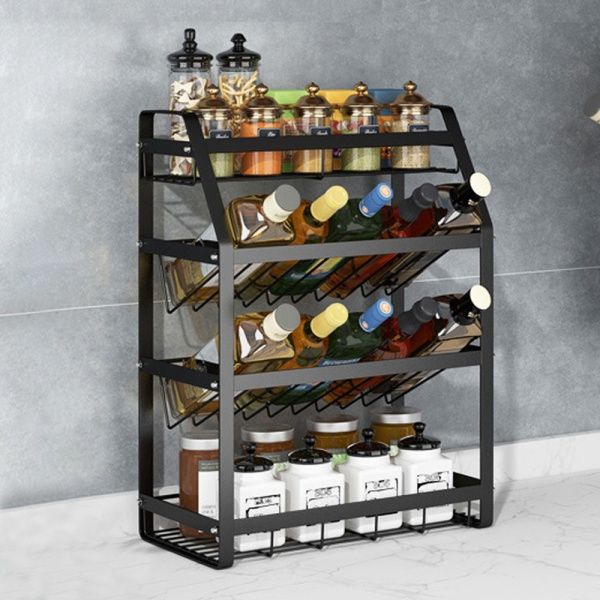 shoppingplan 모던키친 4단 양념통선반 주방정리 조미료정리선반 - 핫트랙스