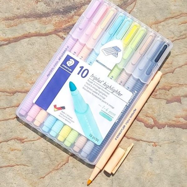 hplusmall 스테들러 Textsurfer 형광펜 스탠드업 파스텔 10색Set - 핫트랙스