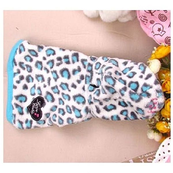 hplusmall 애견후드 레오파트 블루 M 1p 강아지 강이지옷 애견[W - 핫트랙스