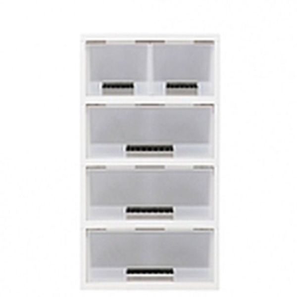 hplusmall 집안 정리 수납 화이트 스텝 서랍장 36cm (트윈 4단) - 핫트랙스