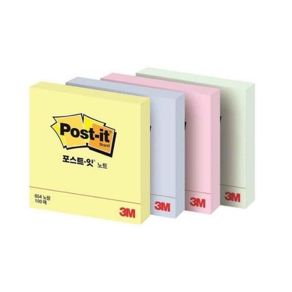 hplusmall 3M 포스트잇 654(노랑 76x76mm)(W71D88A) - 핫트랙스