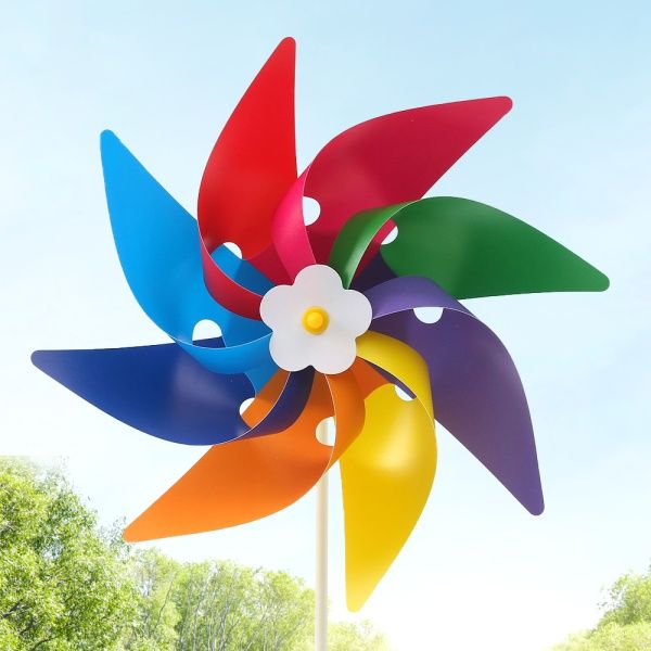 shoppingplan 윈드업 플라워 포인트 바람개비 6p세트 축제 팔랑개비 - 핫트랙스