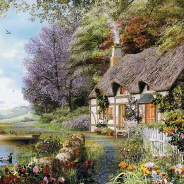 hplusmall 2000조각 직소퍼즐 도미닉 데이비슨 호숫가 작은 집 - 핫트랙스