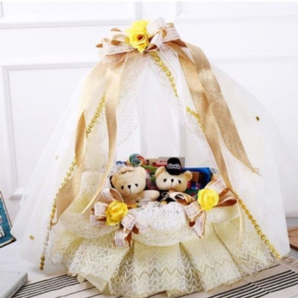 hplusmall CO 웨딩바구니(골드) 빼빼로 데이 수능 선물 - 핫트랙스