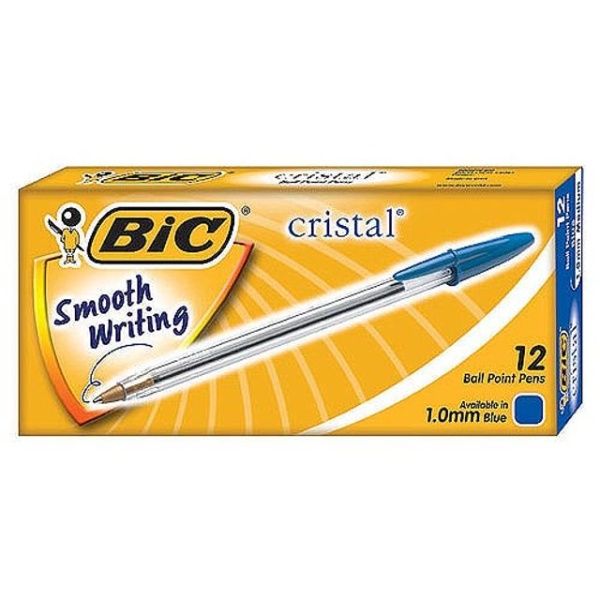 hplusmall BIC 크리스탈볼펜 1.0mm 청 12개입(W56B4C8) - 핫트랙스