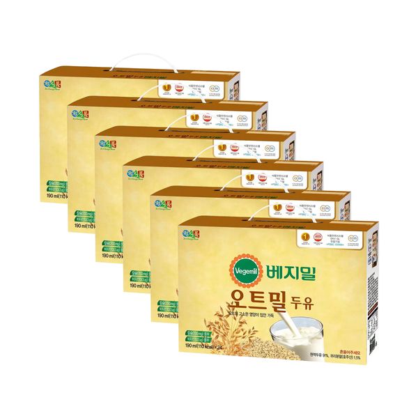 GOLFIA 베지밀 오트밀 두유 190ml x 24 x 6 칼슘두유 - 핫트랙스