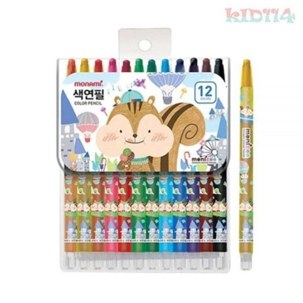 hplusmall 모나미 샤프식 색연필 12색 - 핫트랙스
