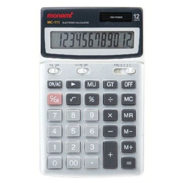hplusmall 모나미 계산기 MC-111 12단 사무용품 회계용 - 핫트랙스