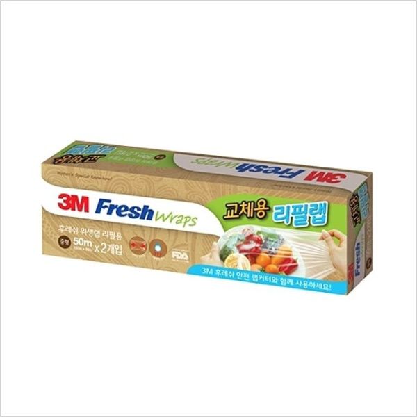hplusmall 3M 후레쉬 안전 랩 교체용리필(2개입) - 핫트랙스