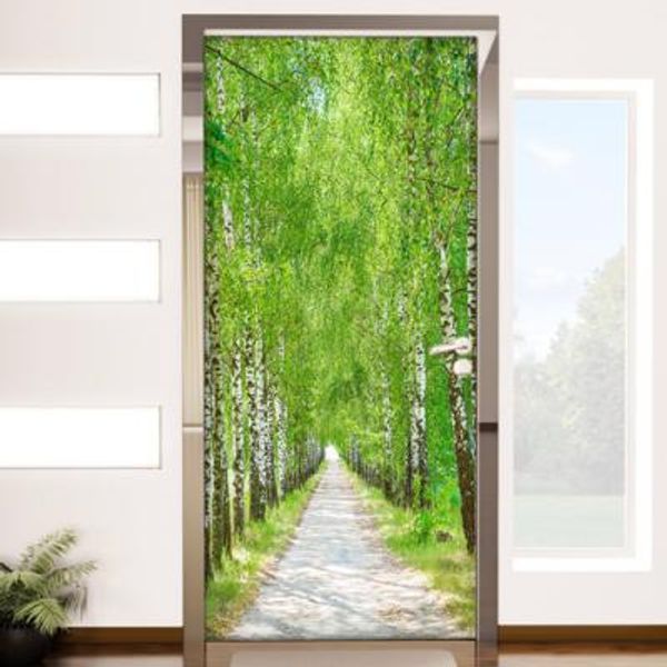 ggoomim bh661-자작나무길_현관문시트지 - 핫트랙스