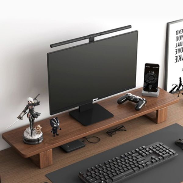 shoppingplan 고무나무 모니터 받침대 (80cm) (월넛) - 핫트랙스