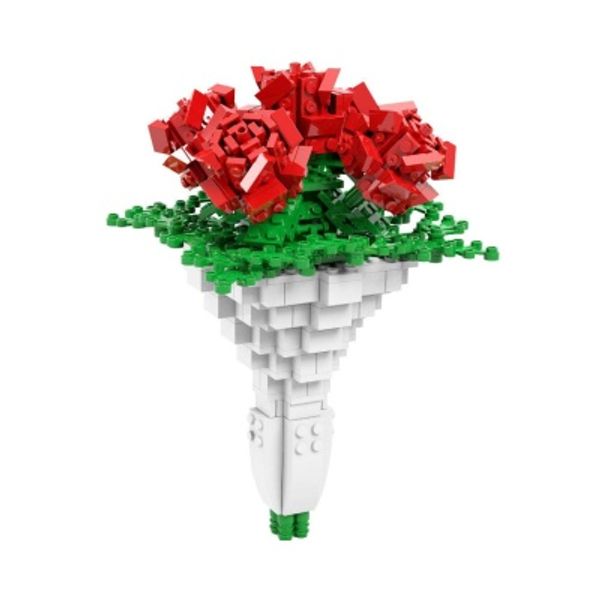 ZIPDREE 블록 플라워부캐 DIY 화사 블럭꽃 만들기 장미 꽃다발 - 핫트랙스