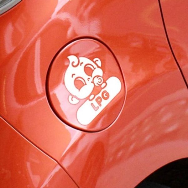 hplusmall LPG말풍선베베 자동차주유구스티커 화이트 - 핫트랙스