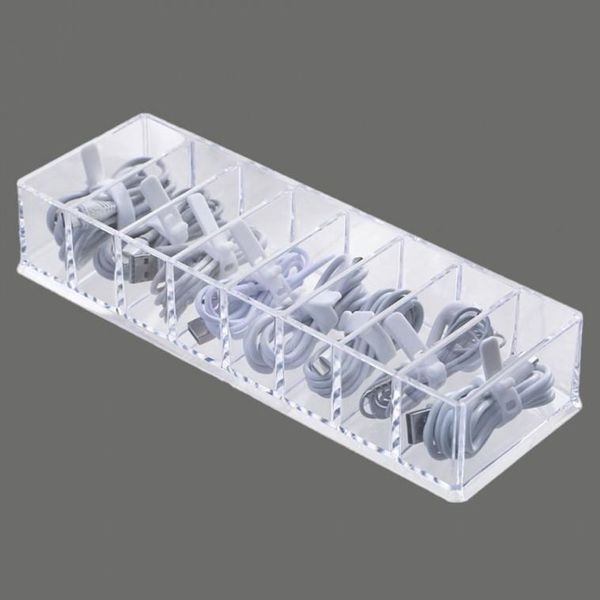 hplusmall 8구 아크릴 케이블 정리함 WDA31AF - 핫트랙스